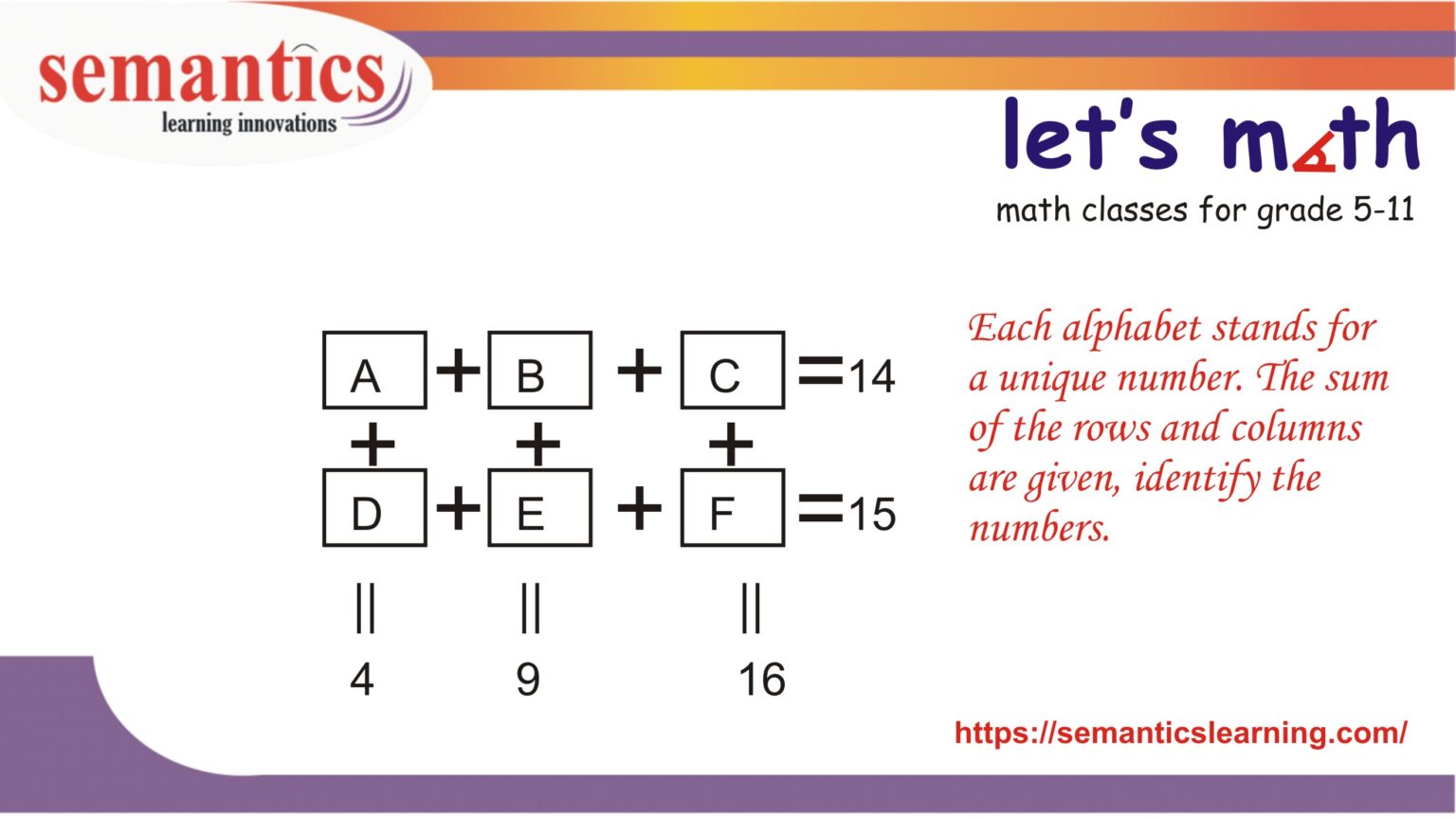 Math reasoning exercise set 5